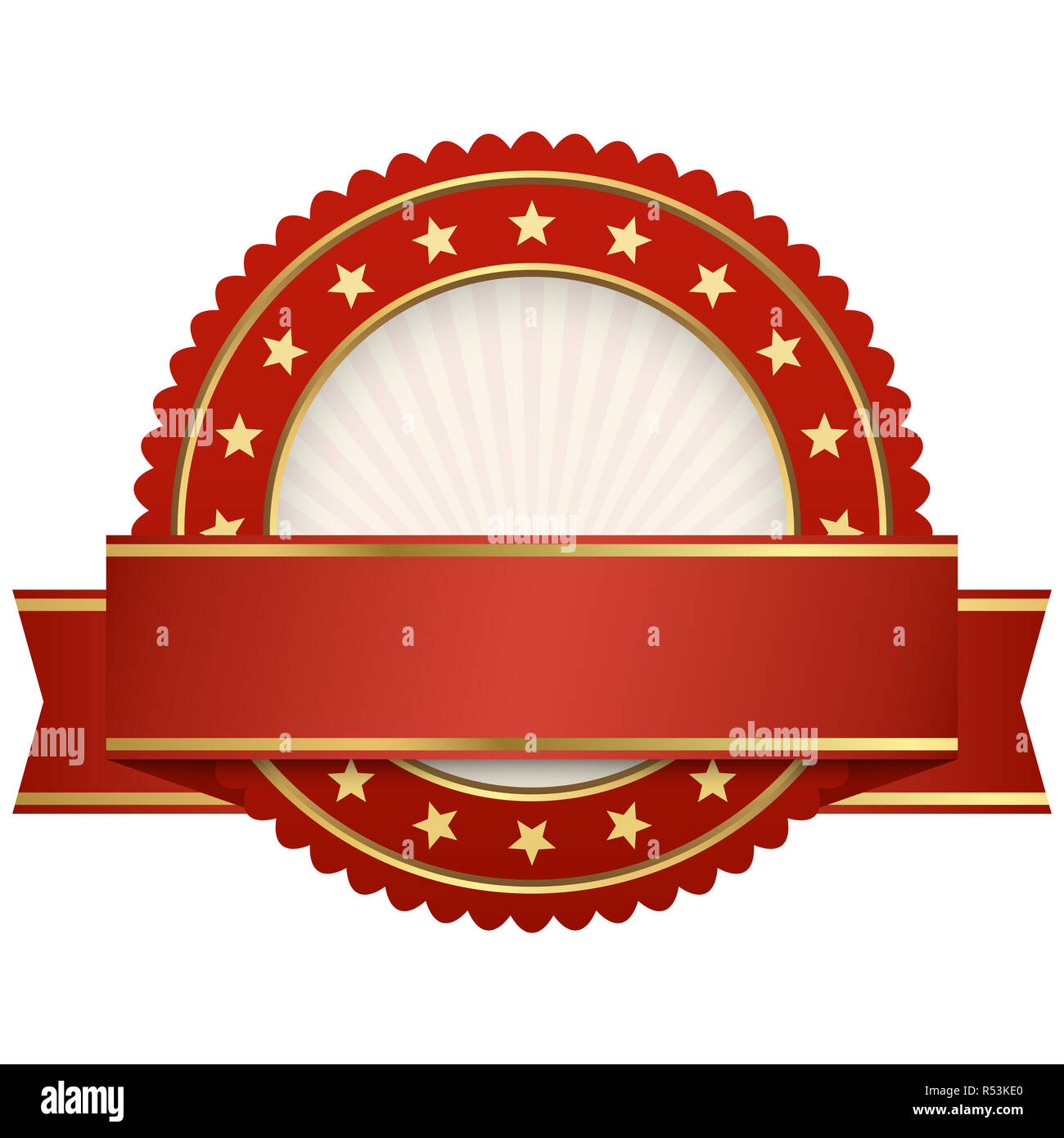 template seal with banner Stock Photo - Alamy