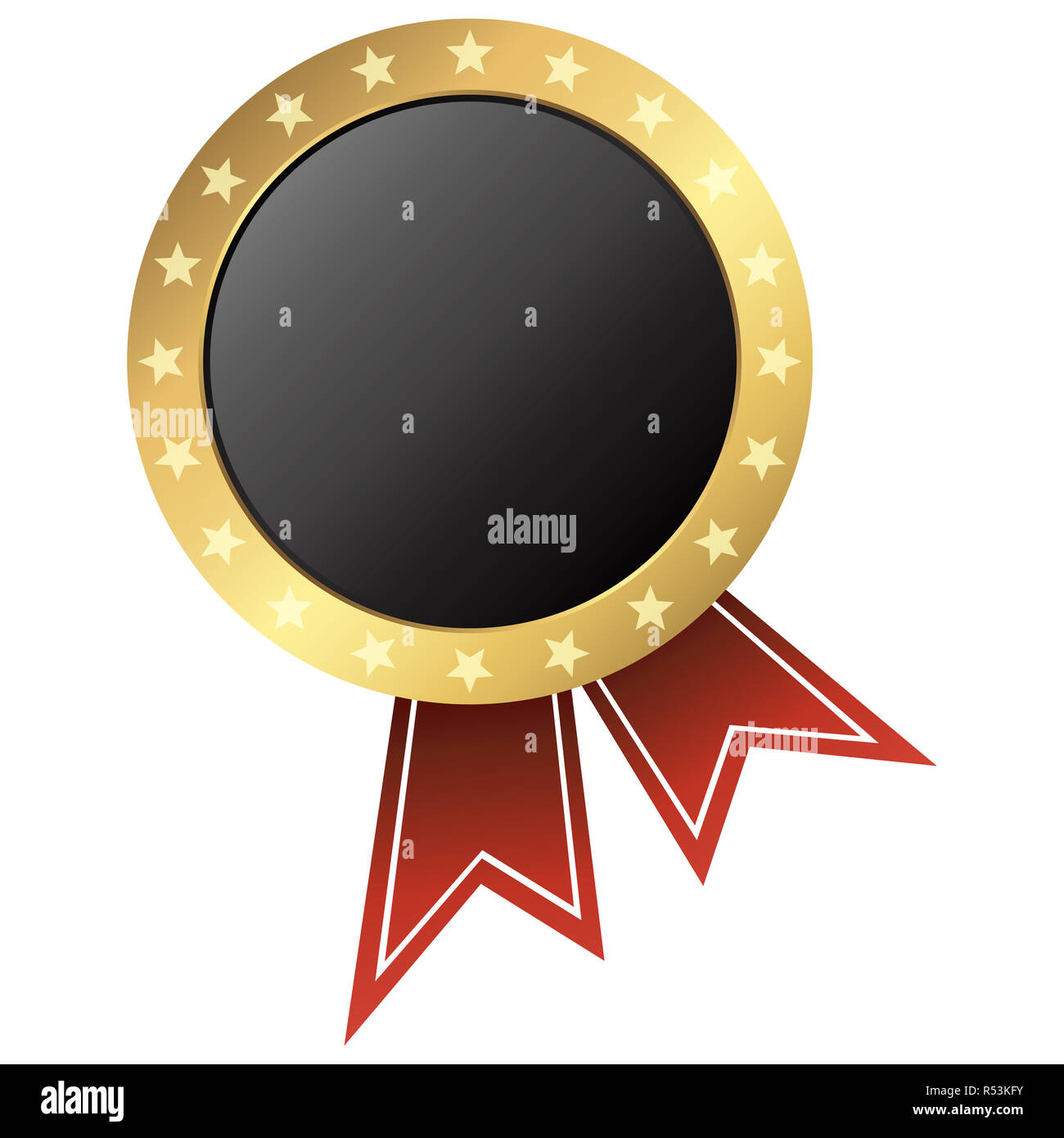gold button with ribbon Stock Photo - Alamy