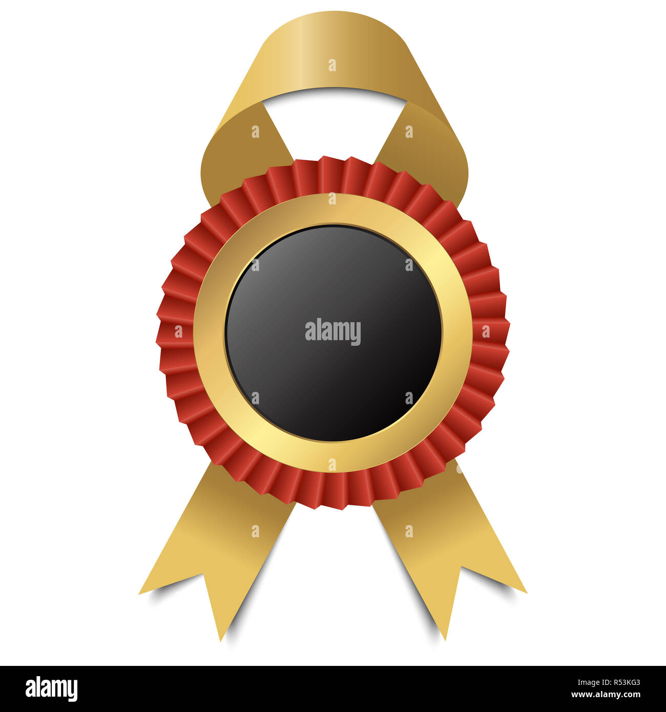 gold button with ribbon Stock Photo - Alamy