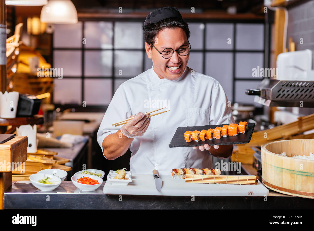 Hungry chef hi-res stock photography and images - Alamy