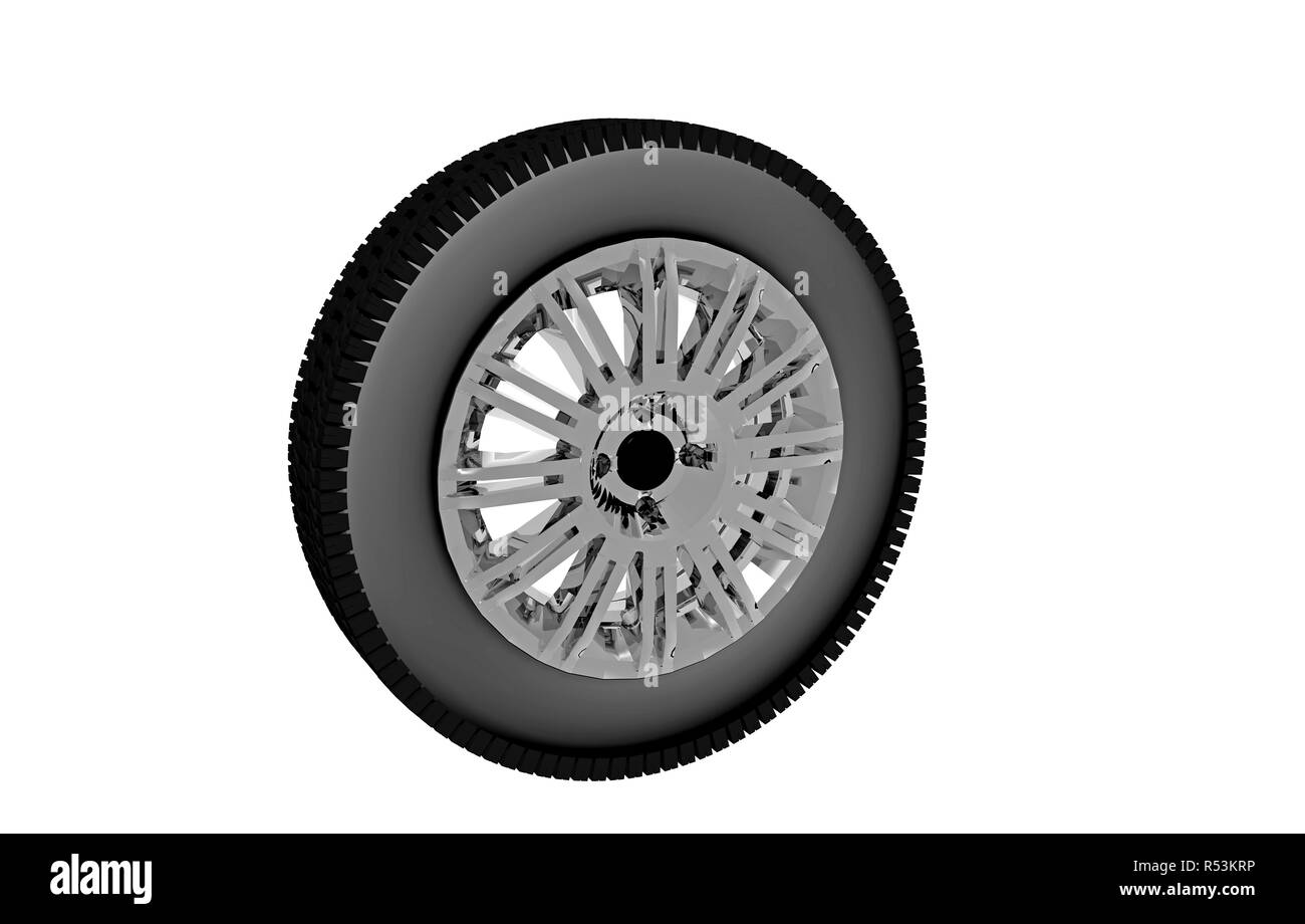 Car tyre tire tyres tires Black and White Stock Photos & Images - Alamy