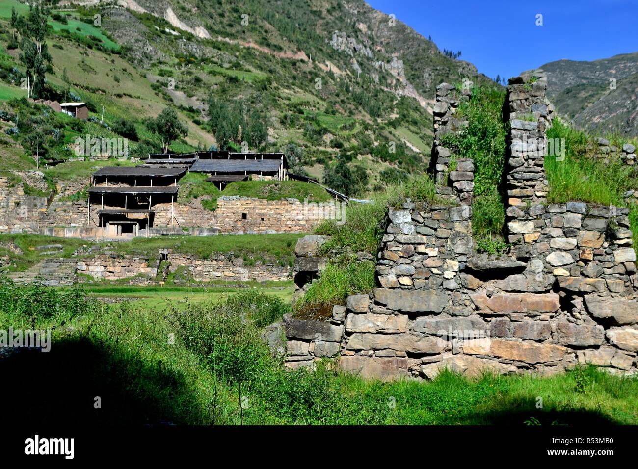 Temple - Archeological site in CHAVIN de Huantar. Department of Ancash ...