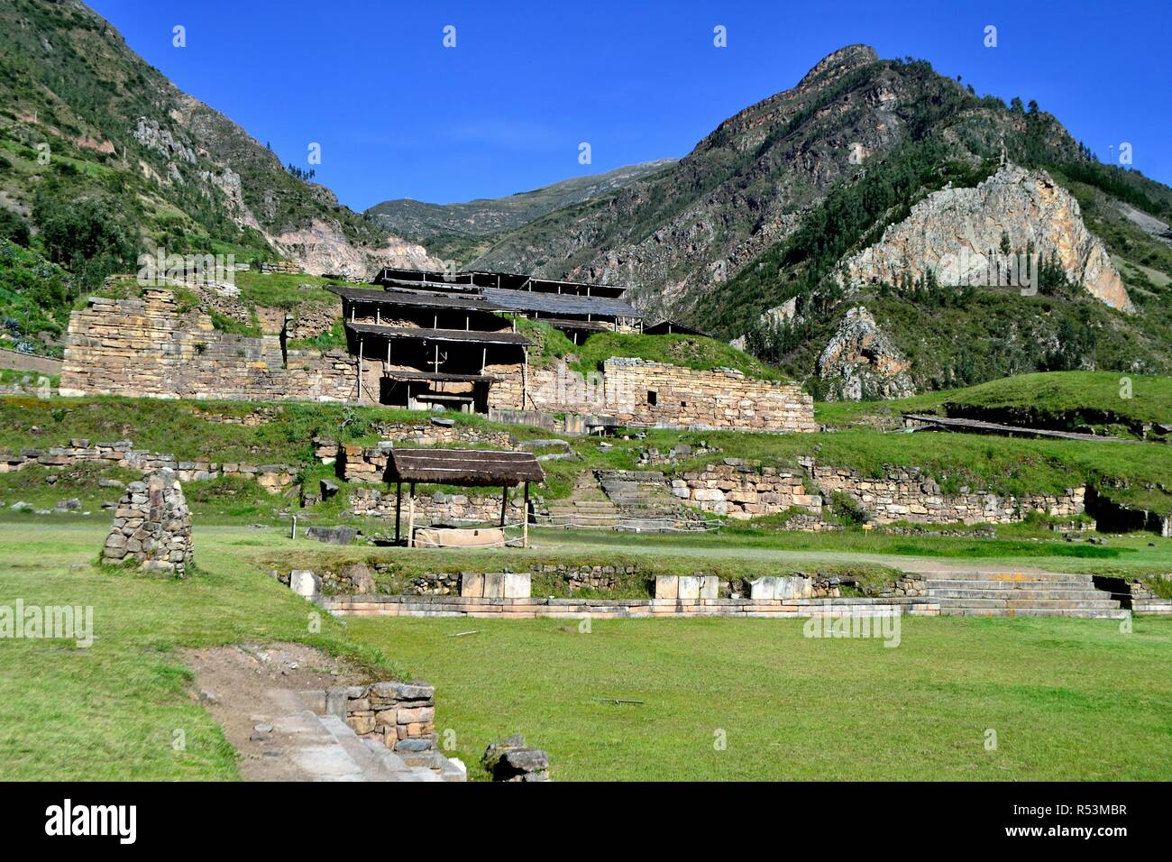 Temple - Archeological site in CHAVIN de Huantar. Department of Ancash ...