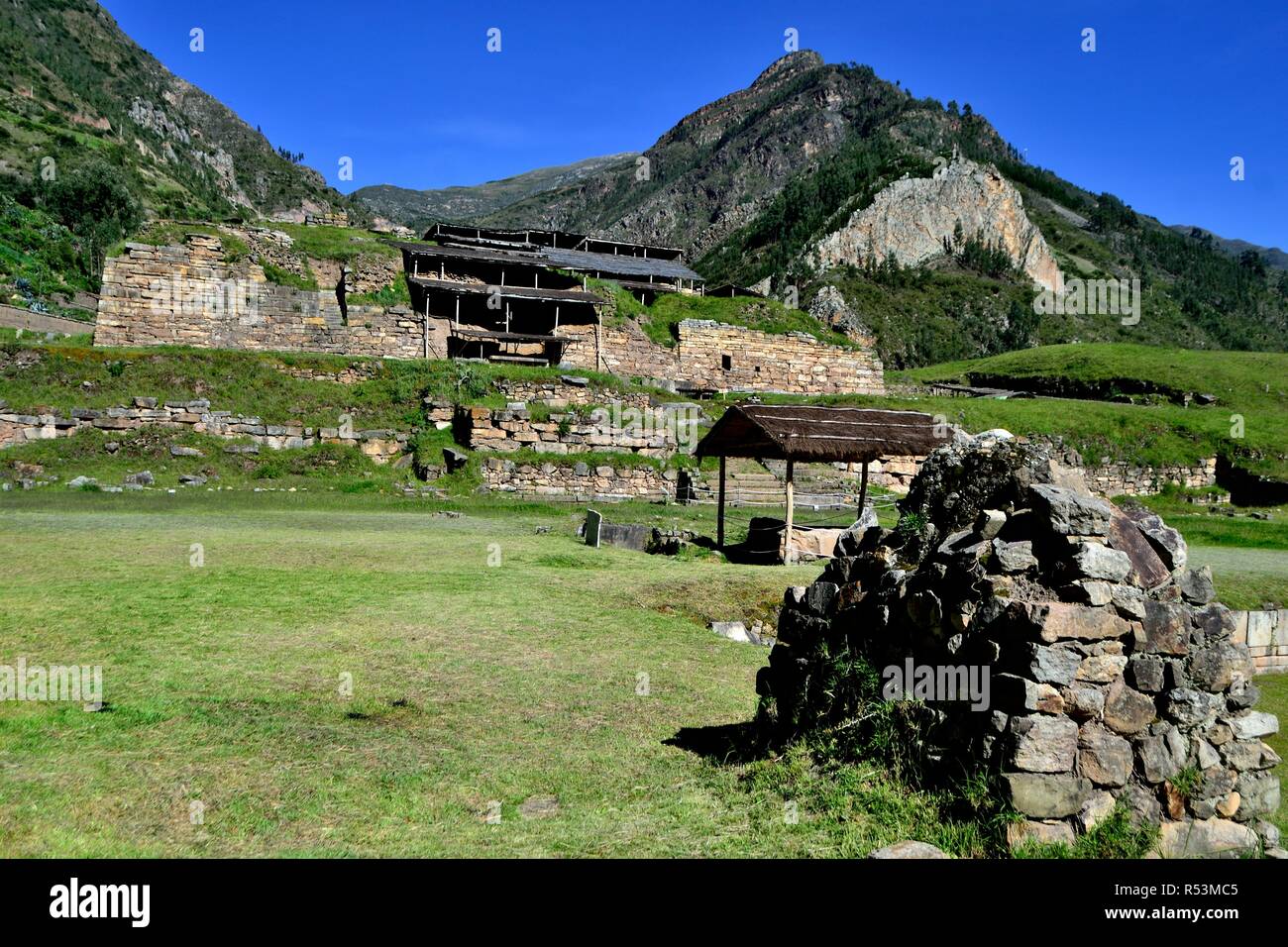 Temple - Archeological site in CHAVIN de Huantar. Department of Ancash ...
