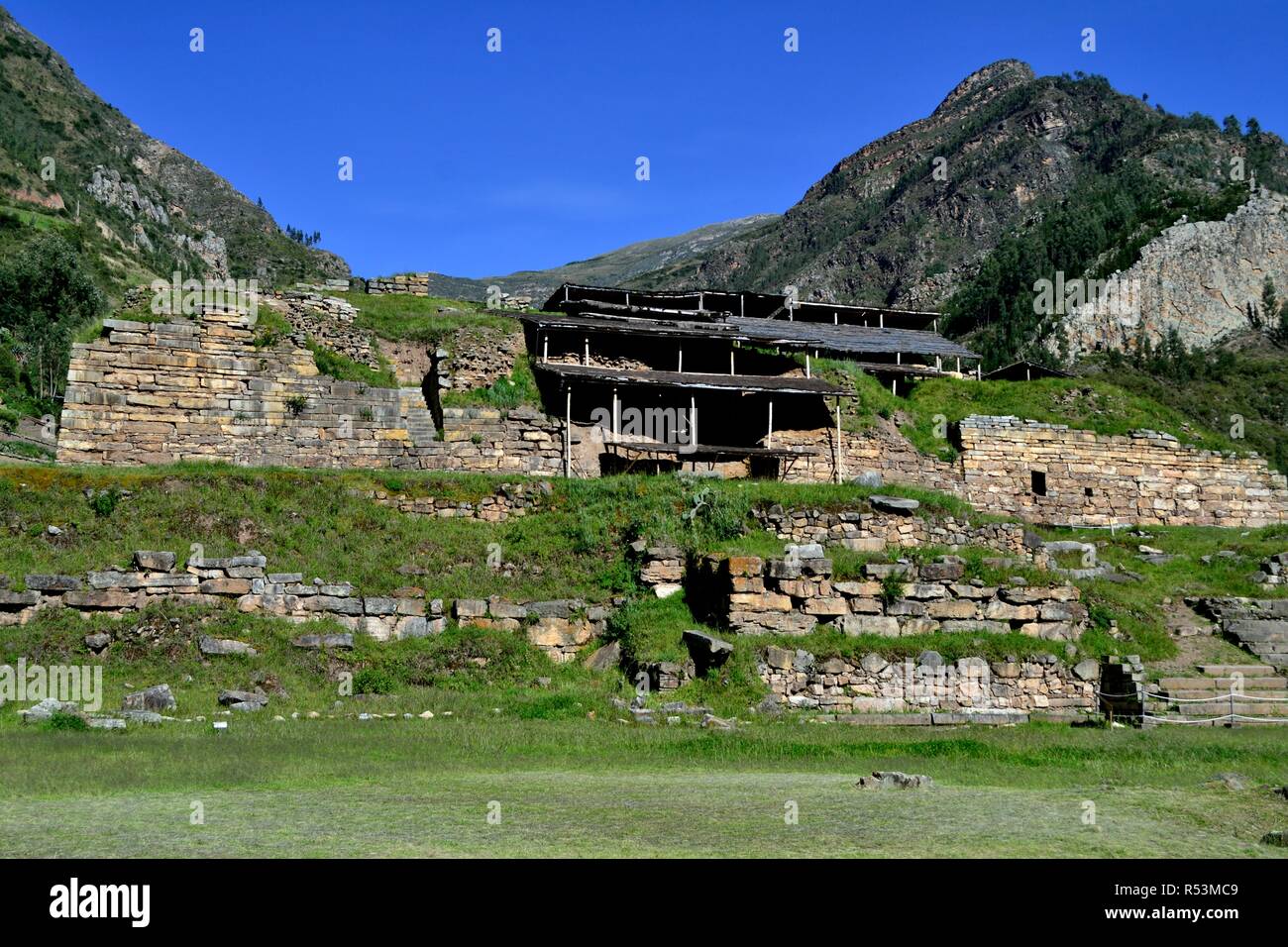 Temple - Archeological site in CHAVIN de Huantar. Department of Ancash ...