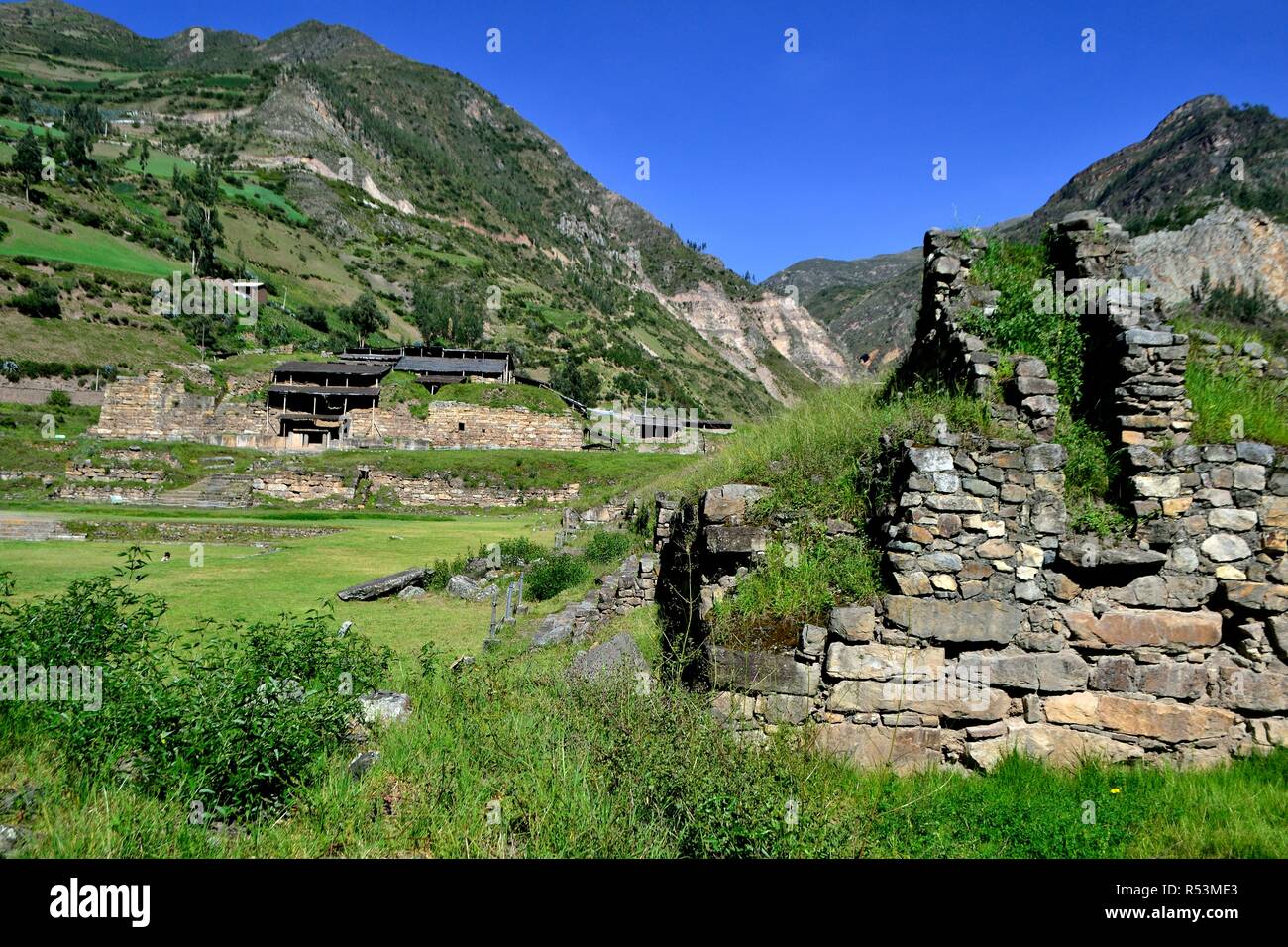 Temple - Archeological site in CHAVIN de Huantar. Department of Ancash ...