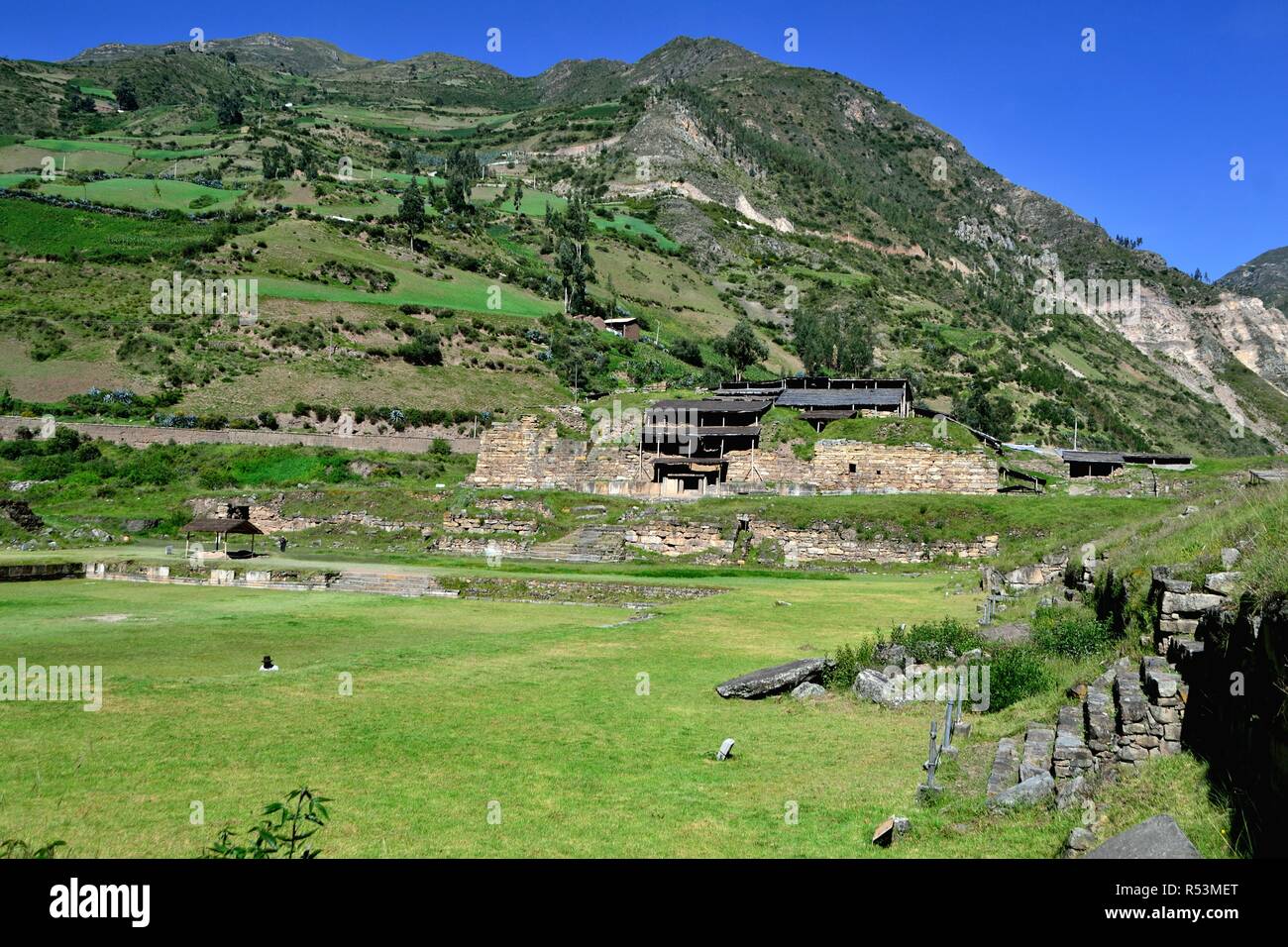 Temple - Archeological site in CHAVIN de Huantar. Department of Ancash ...