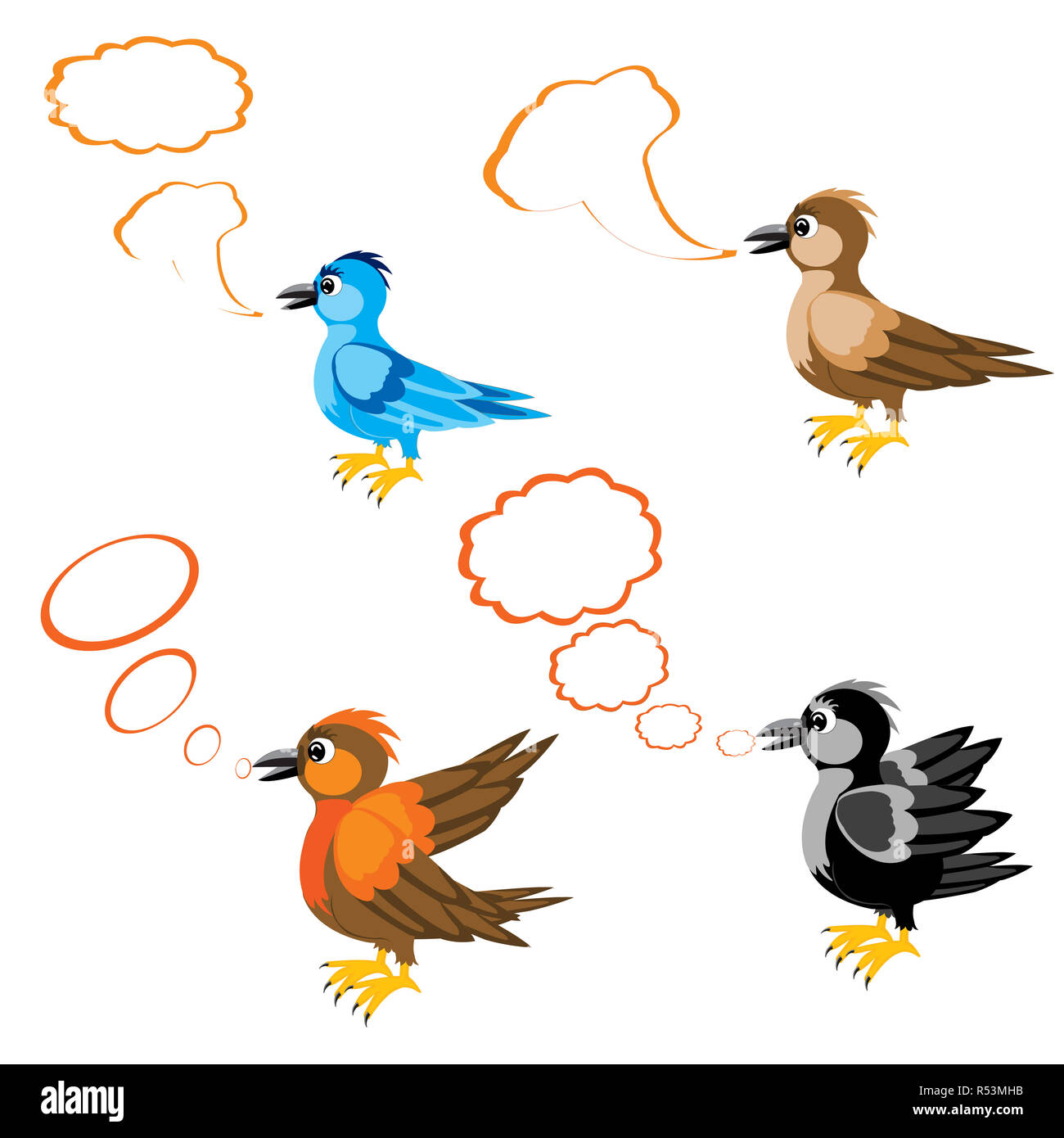 Talking with bird Cut Out Stock Images & Pictures - Alamy