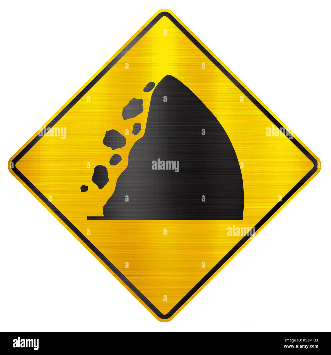 Falling rocks sign isolated hi-res stock photography and images - Alamy