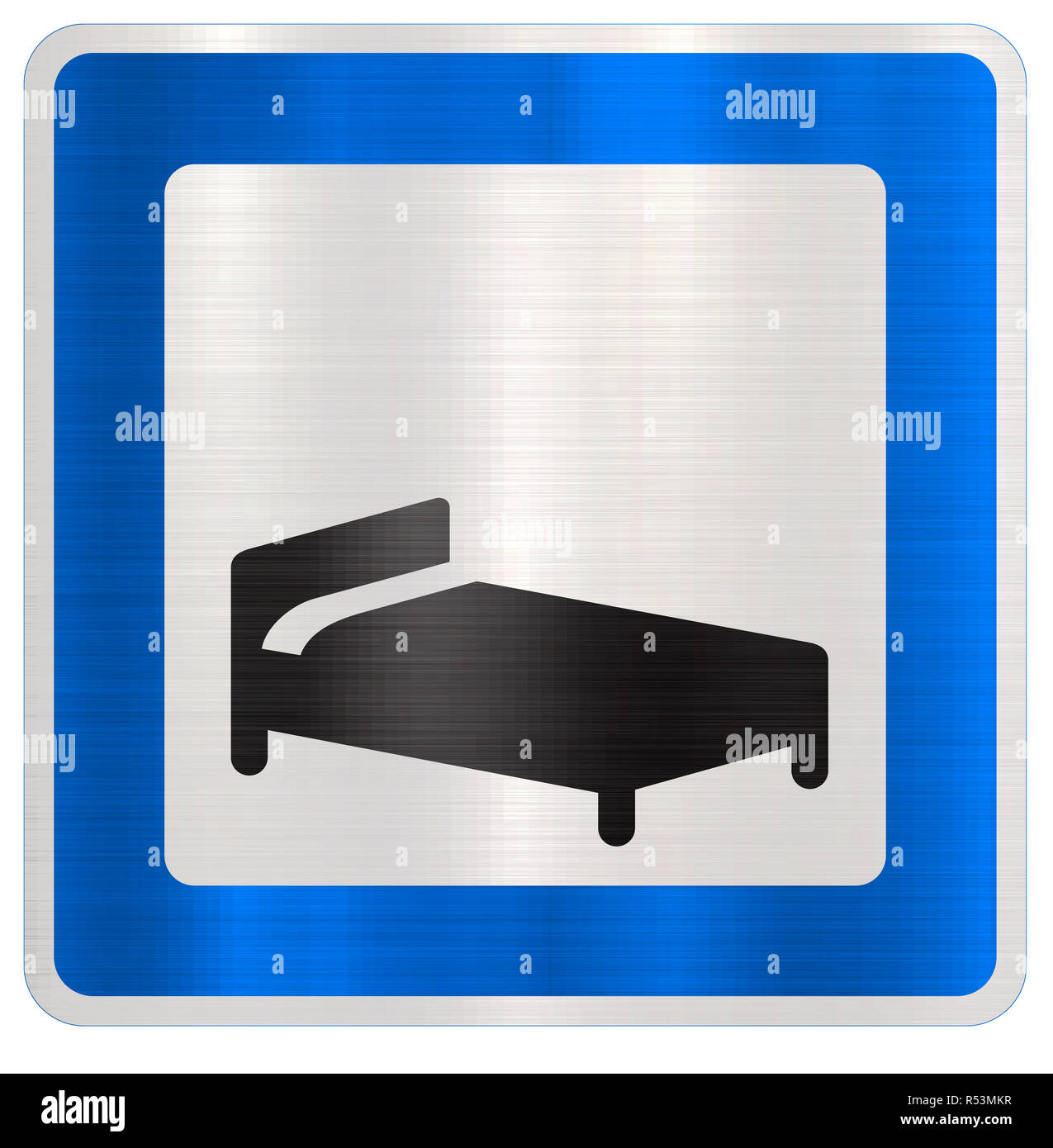 hotel motel blue traffic sign Stock Photo - Alamy