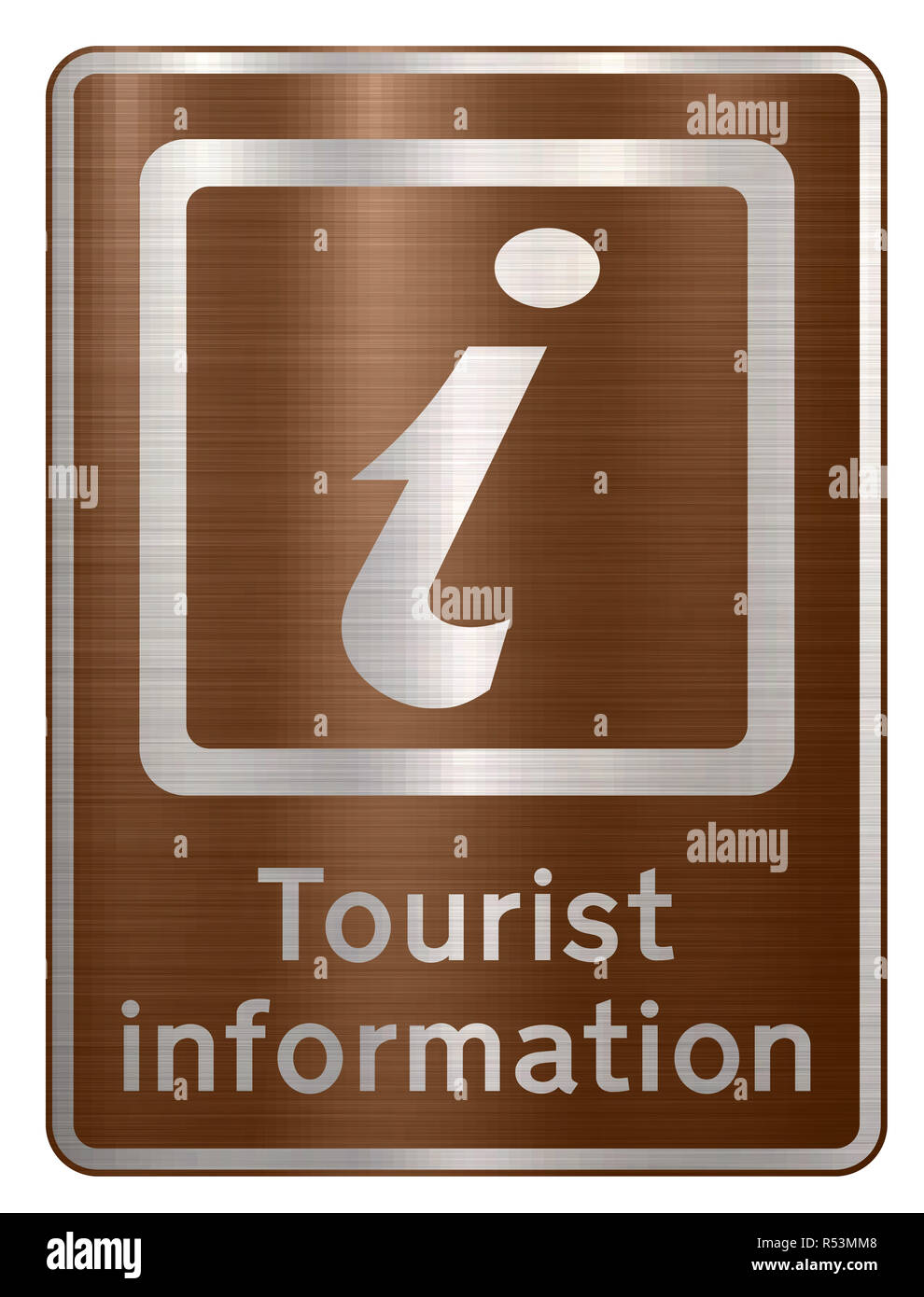 tourist information sign brown Stock Photo - Alamy