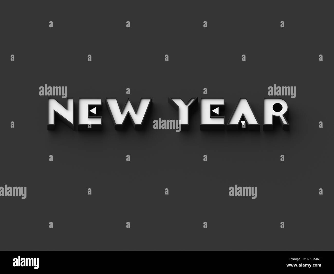 3d rendering letters Black and White Stock Photos & Images - Alamy