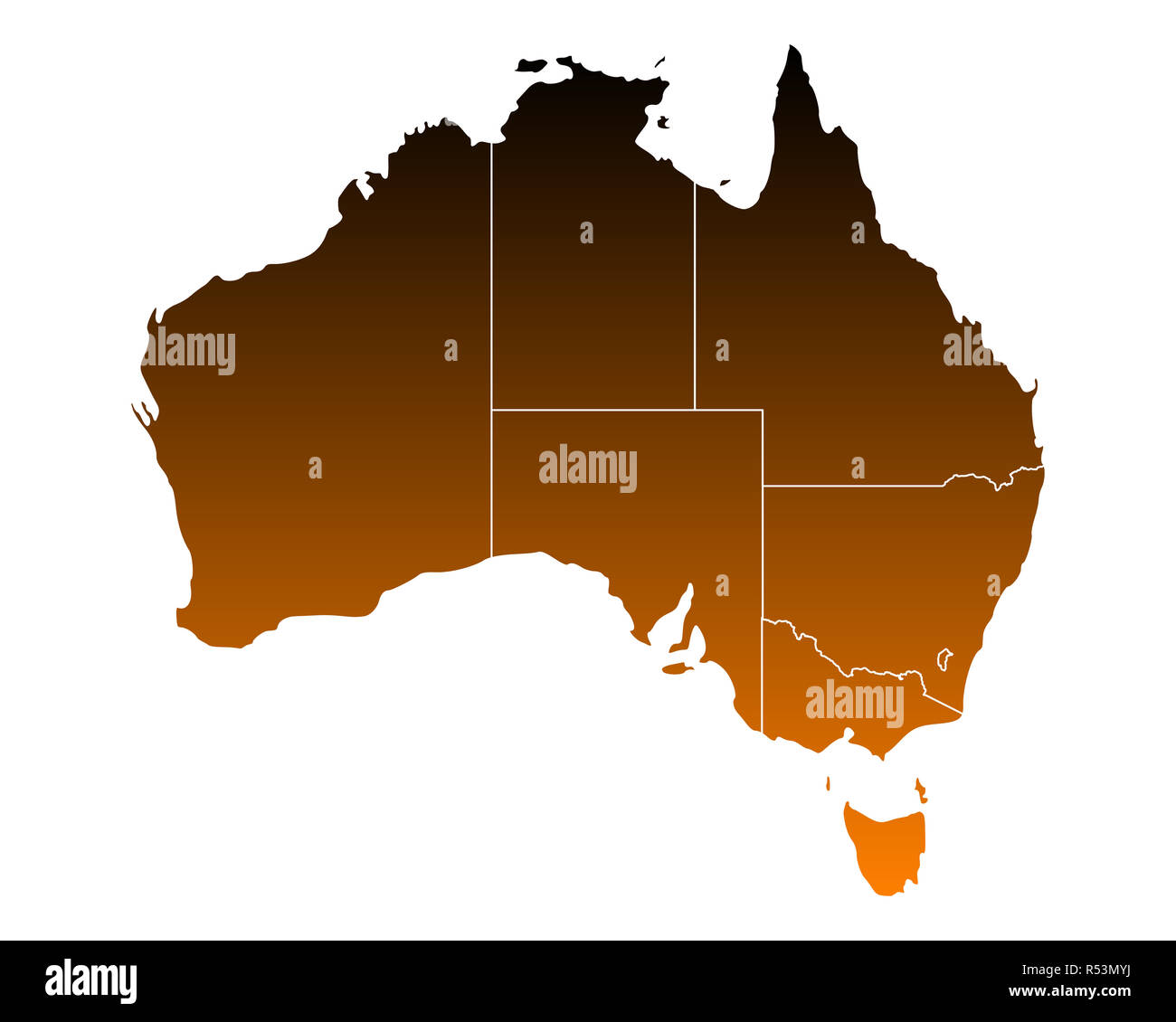 Queensland Regions Map High Resolution Stock Photography and Images - Alamy