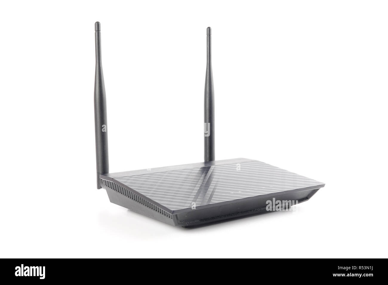 Modern wireless internet router isolated on white background Stock ...