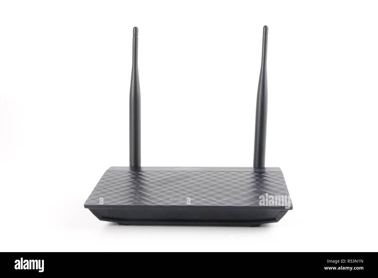 Modern wireless internet router isolated on white background Stock ...