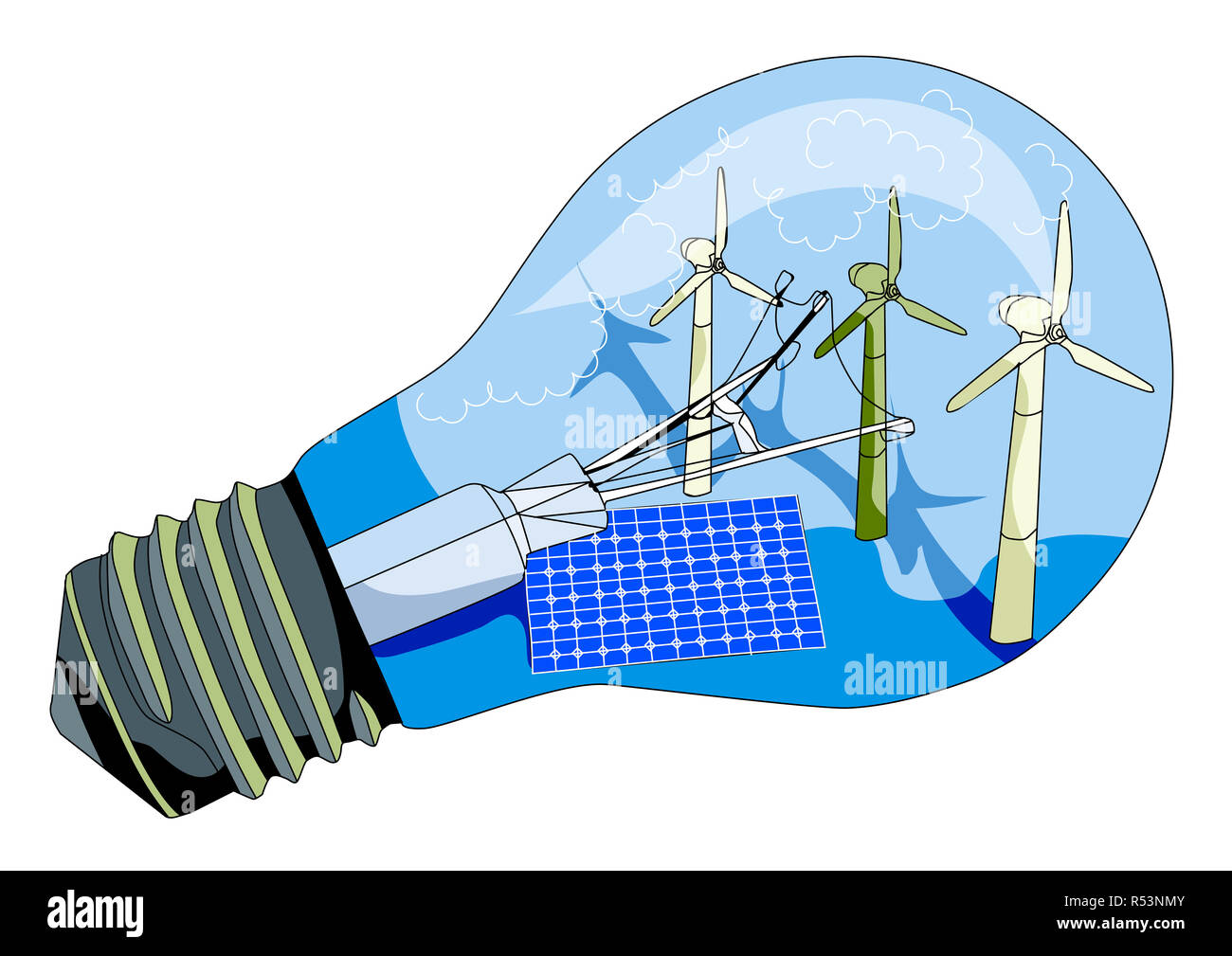 Modern windmill Cut Out Stock Images & Pictures - Alamy