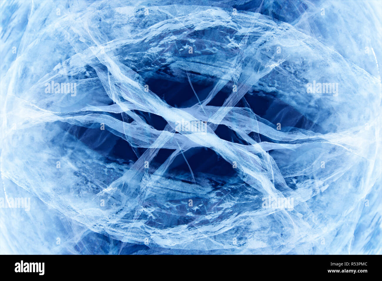 wide angle view of ice surface of baikal lake ice Stock Photo - Alamy