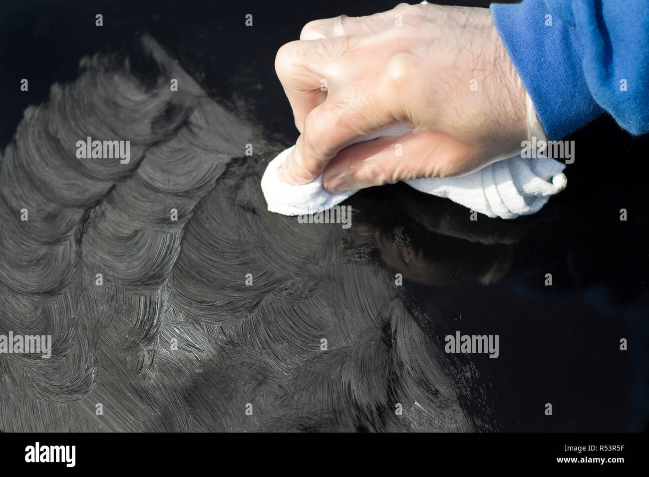 cleaning with the paint surface with car paints Stock Photo - Alamy
