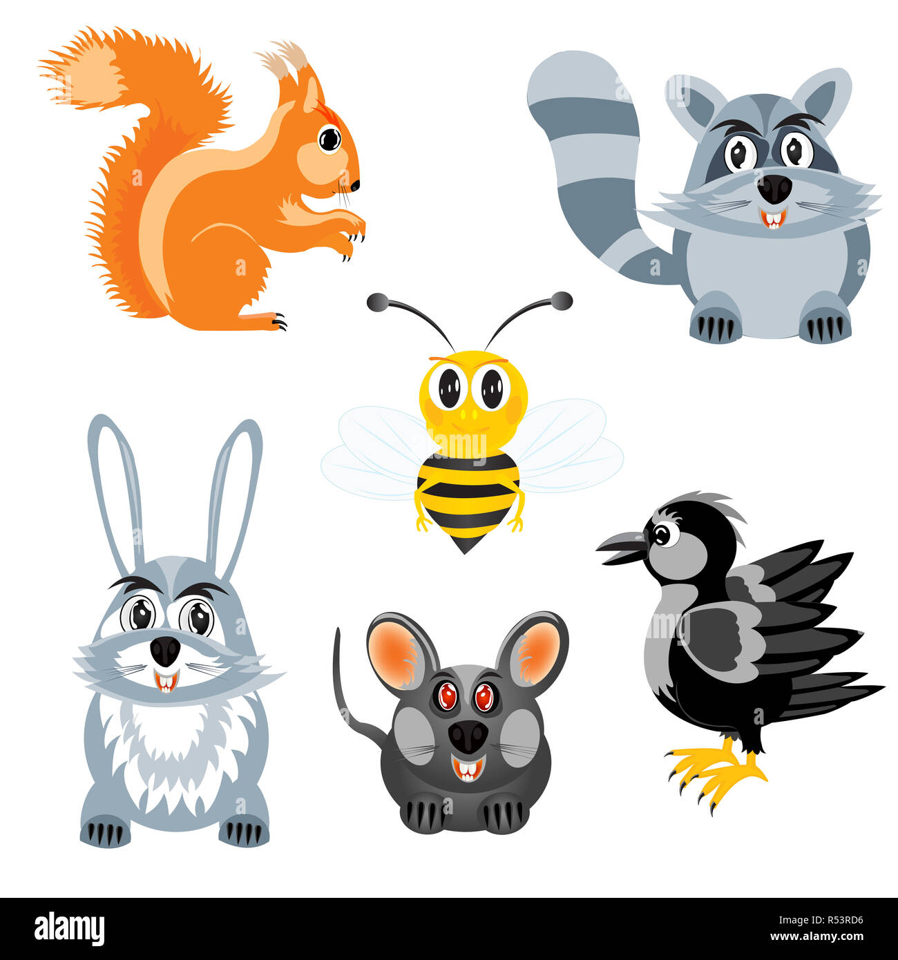 Drawing of the beasts and birds Stock Photo - Alamy