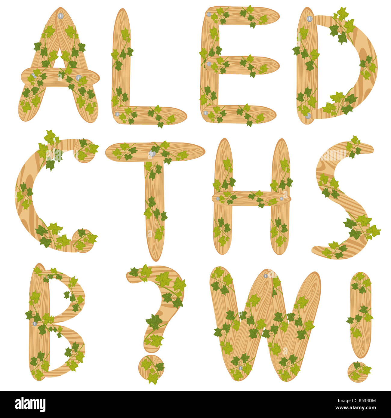 Letters from tree Stock Photo - Alamy