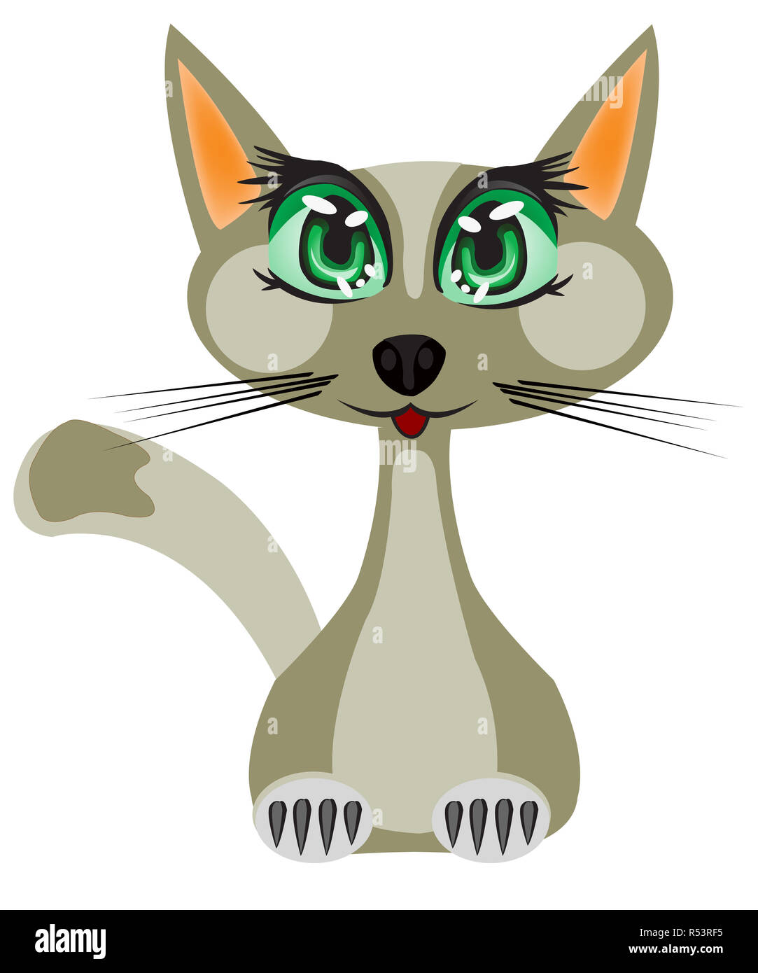 Drawing of the cat Stock Photo - Alamy