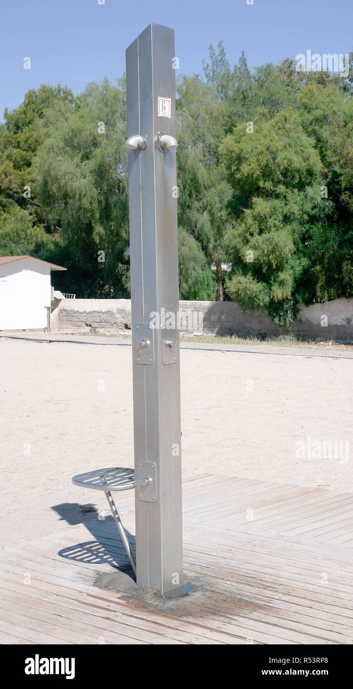 shower post on beach in Spain Stock Photo - Alamy
