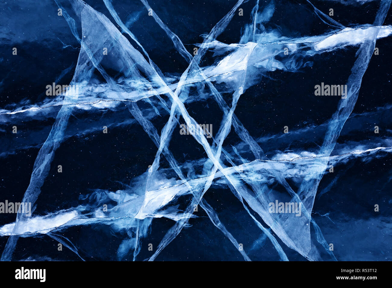 Texture of ice of Baikal lake in Siberia Stock Photo - Alamy