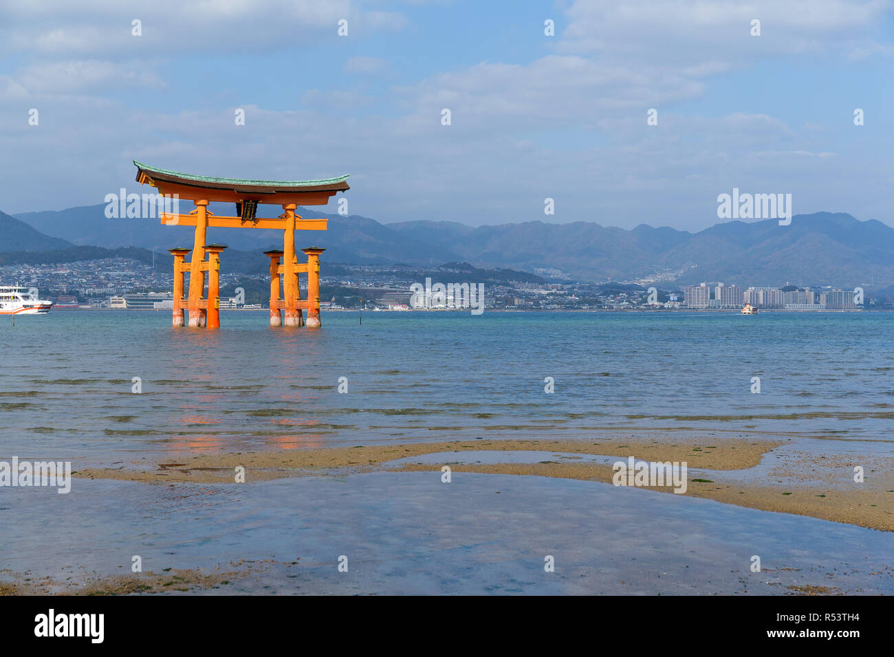 Floating gate of Itsukushima Shrine in Japan Stock Photo - Alamy