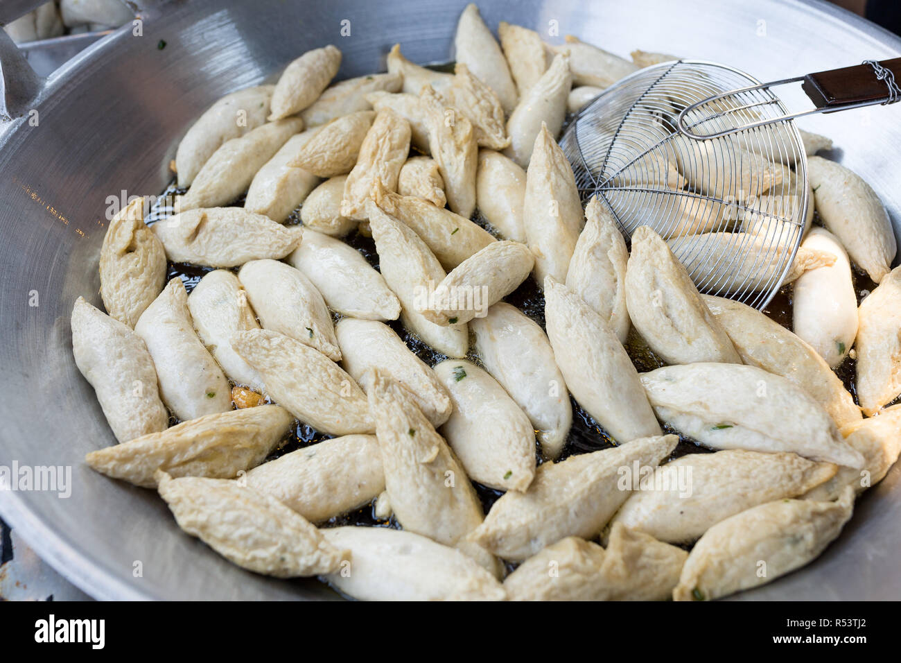 Fish ball in street market Stock Photo - Alamy