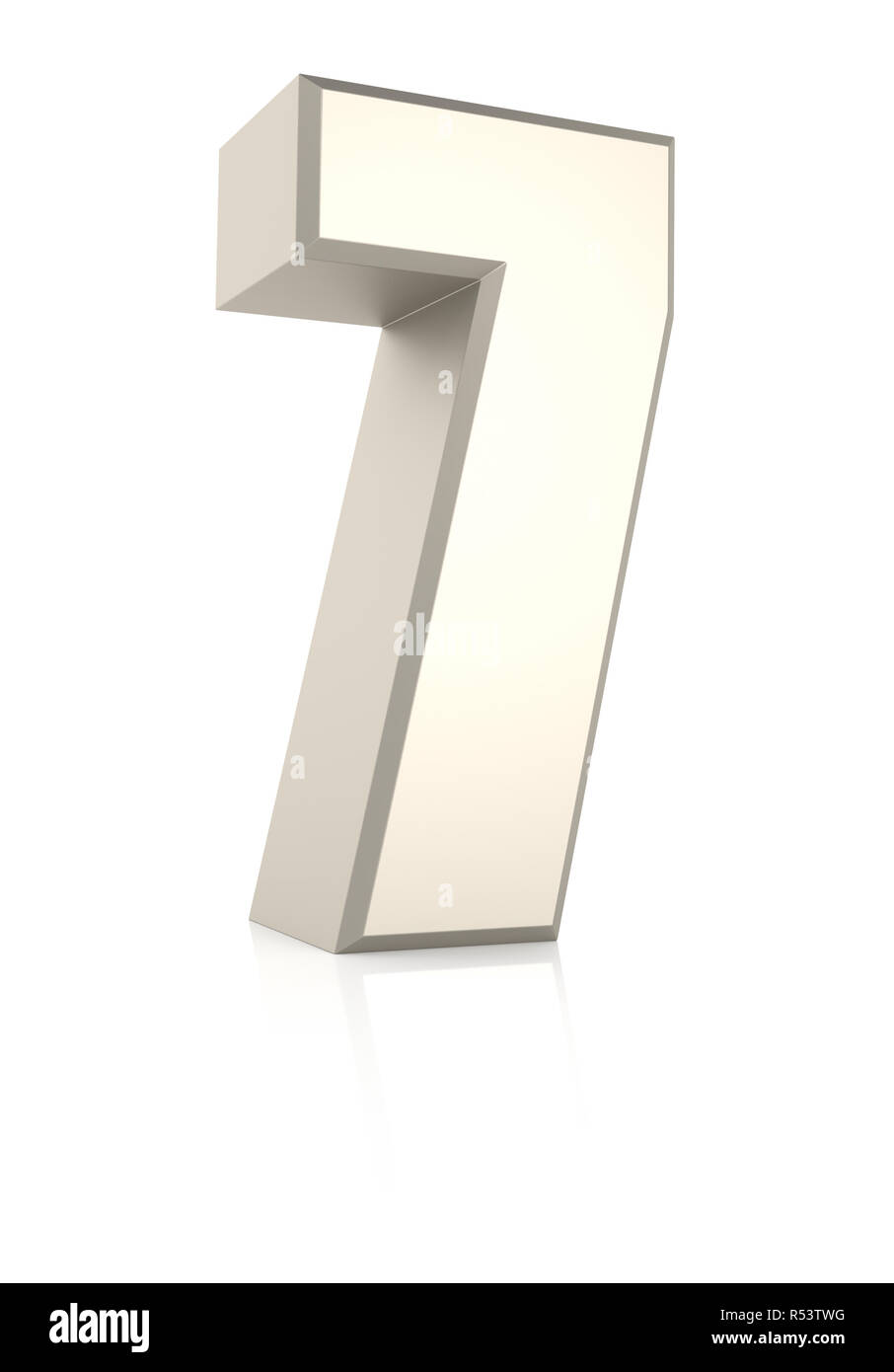 Number 7 Isolated on White Background Stock Photo - Alamy