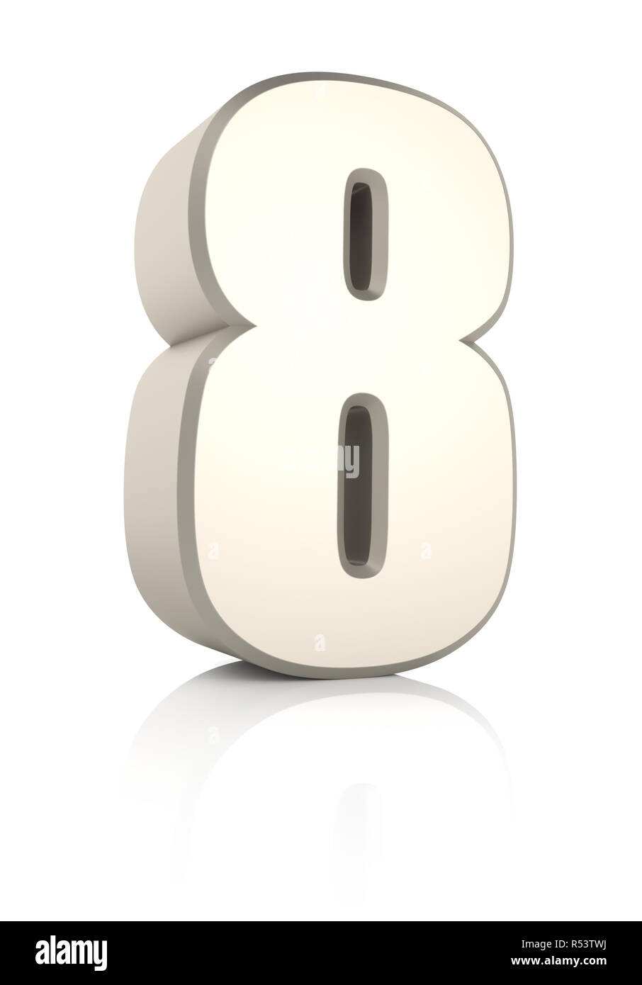 Number 8 Isolated on White Background Stock Photo - Alamy