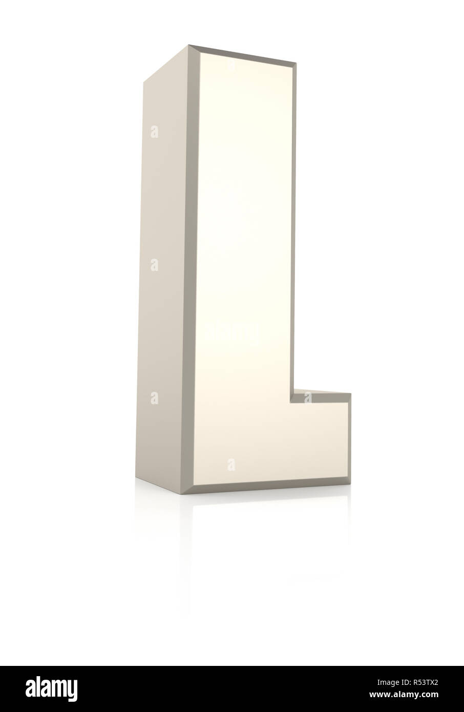 Letter L Isolated on White Background Stock Photo - Alamy