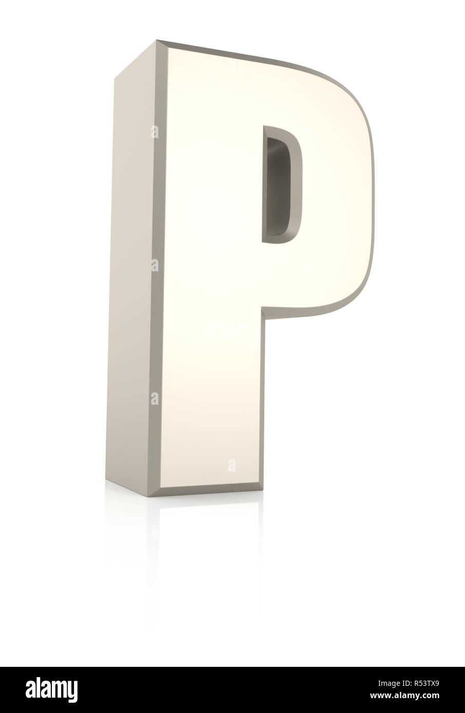 Letter P Isolated on White Background Stock Photo - Alamy