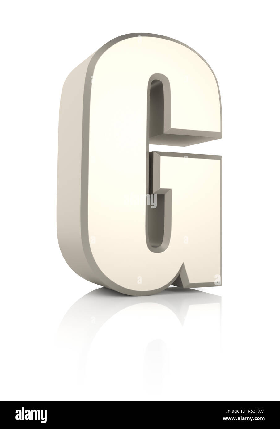 Letter G Isolated on White Background Stock Photo - Alamy