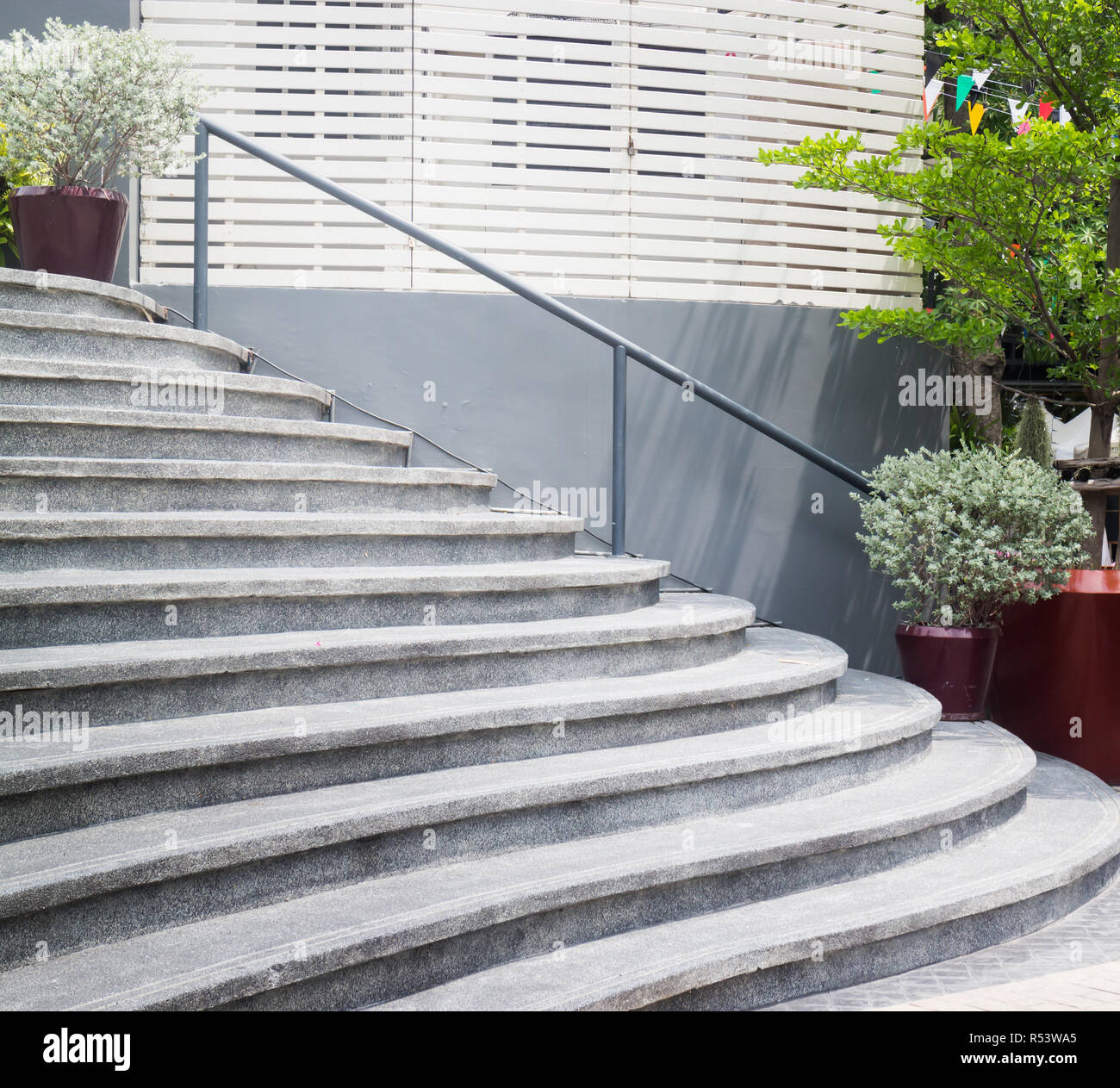 Old Black Stone Outdoors Steps Stock Photo - Alamy