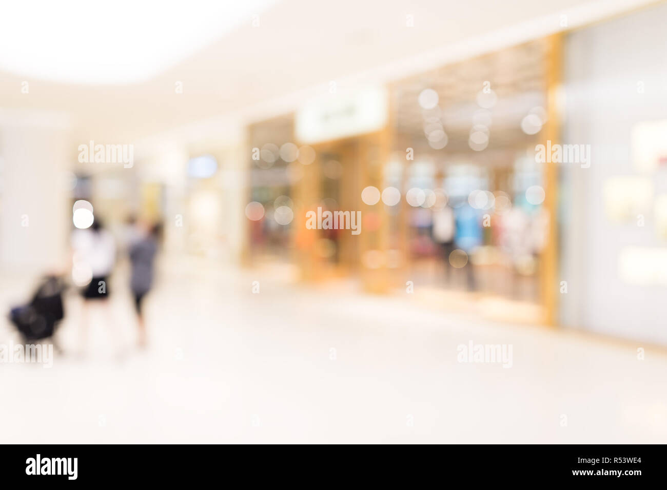 Store blur background with bokeh Stock Photo - Alamy