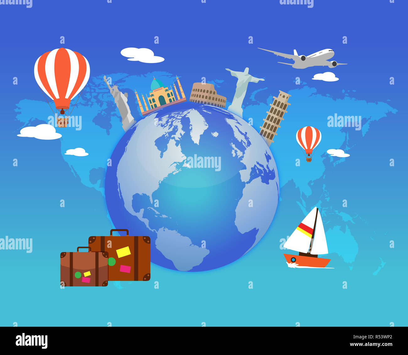 Travel Around the World Stock Photo - Alamy