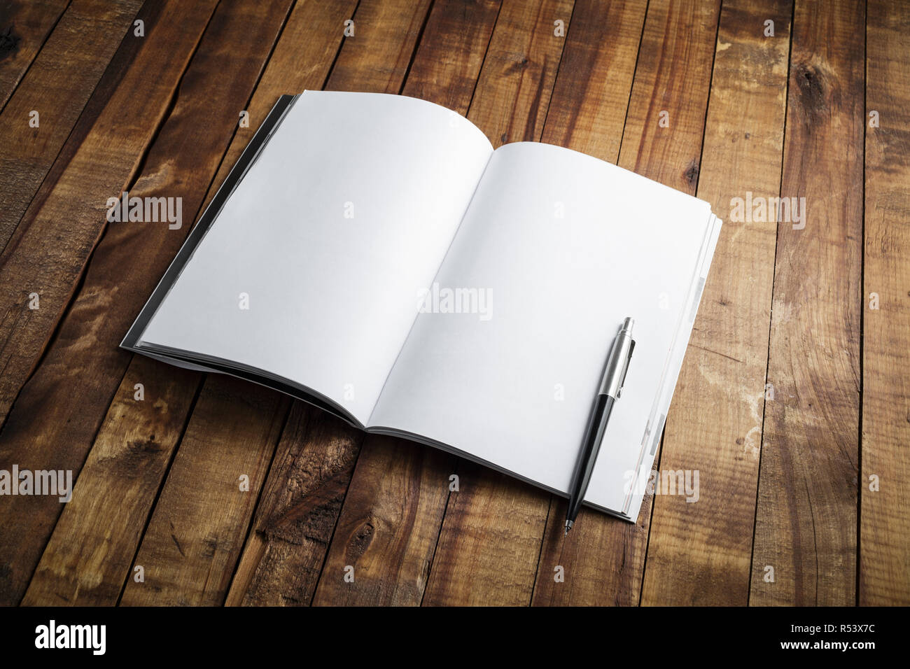 Open blank textbook Stock Photo - Alamy