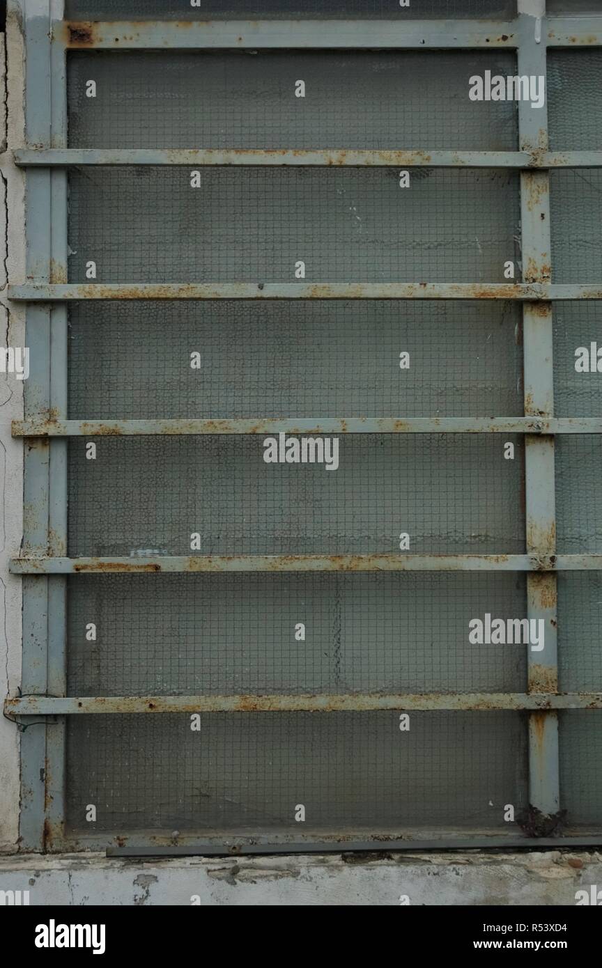 Industrial window grate Stock Photo - Alamy