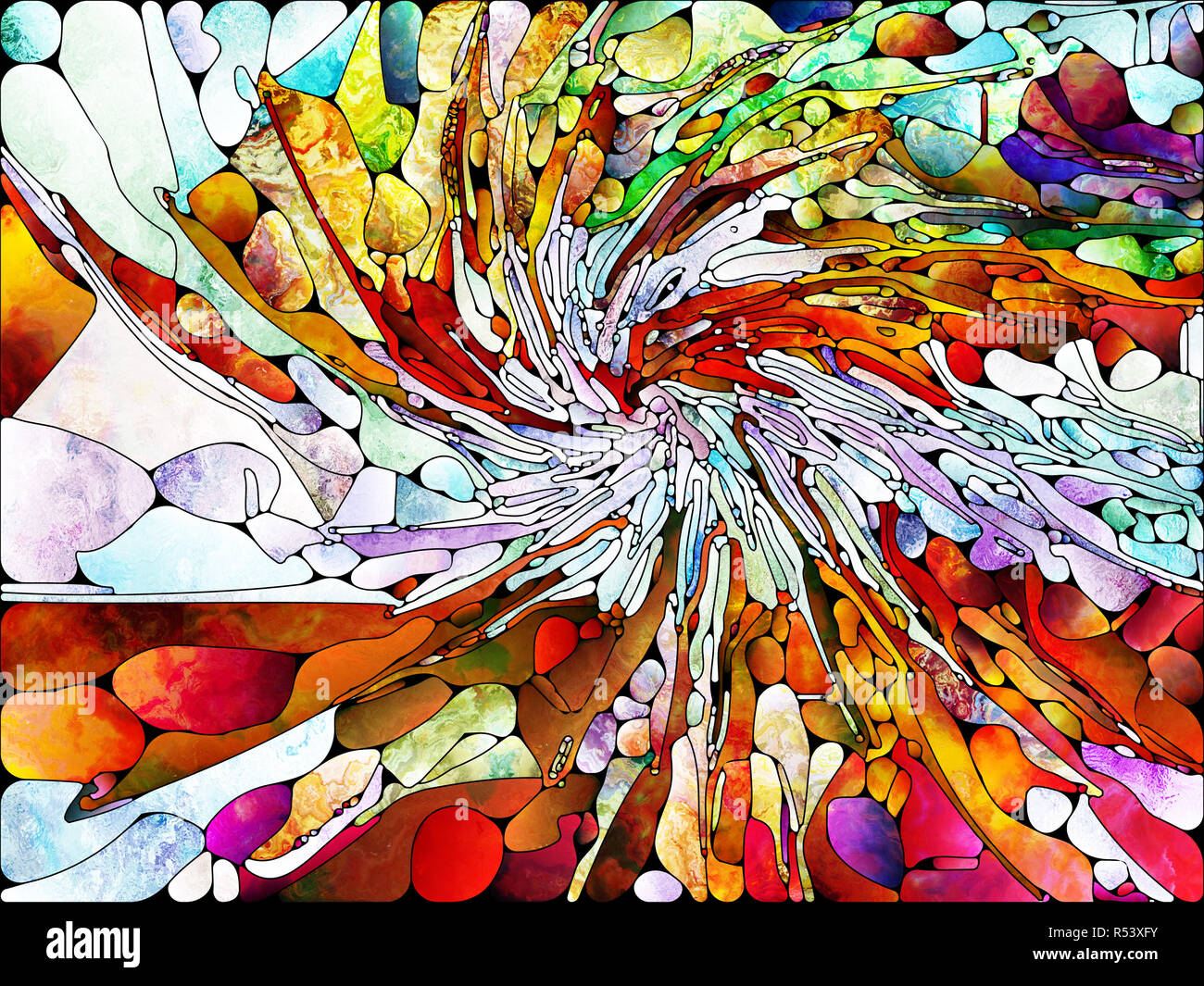 Advance of Leaded Glass Stock Photo - Alamy