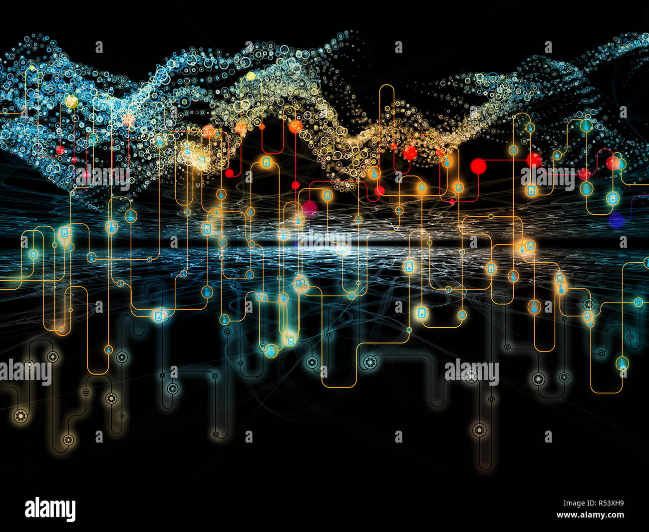 Visualization of Data Transfers Stock Photo - Alamy