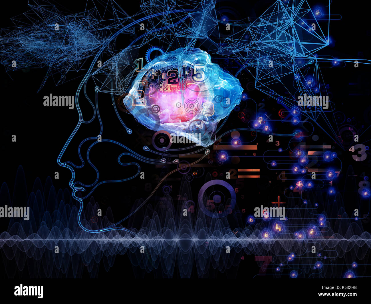 Digital Machine Consciousness Stock Photo - Alamy