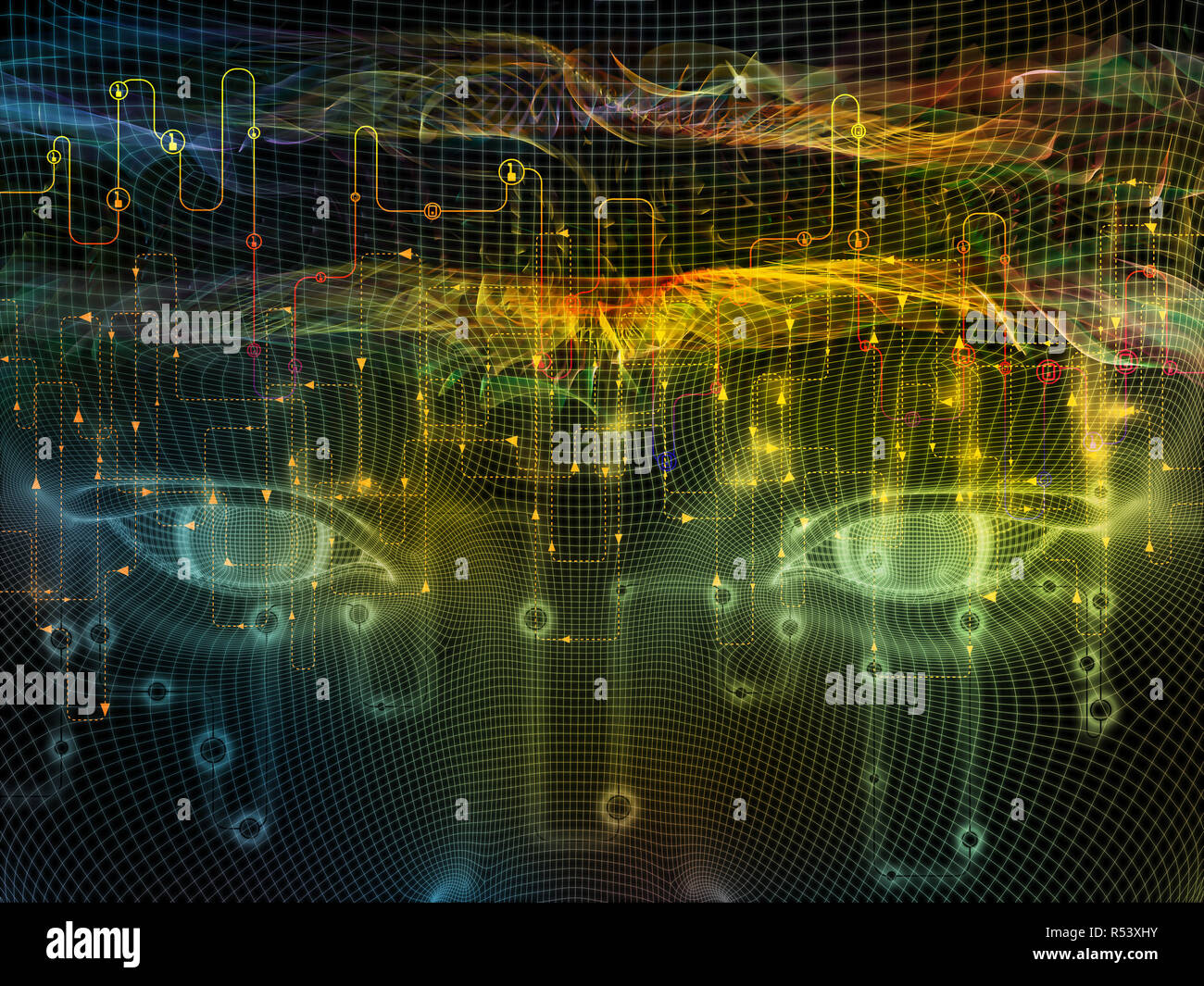 Paths of Data Transfers Stock Photo - Alamy