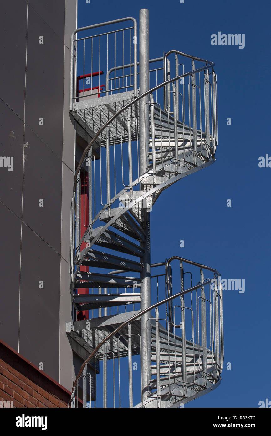 Fire Escape on building side Stock Photo - Alamy