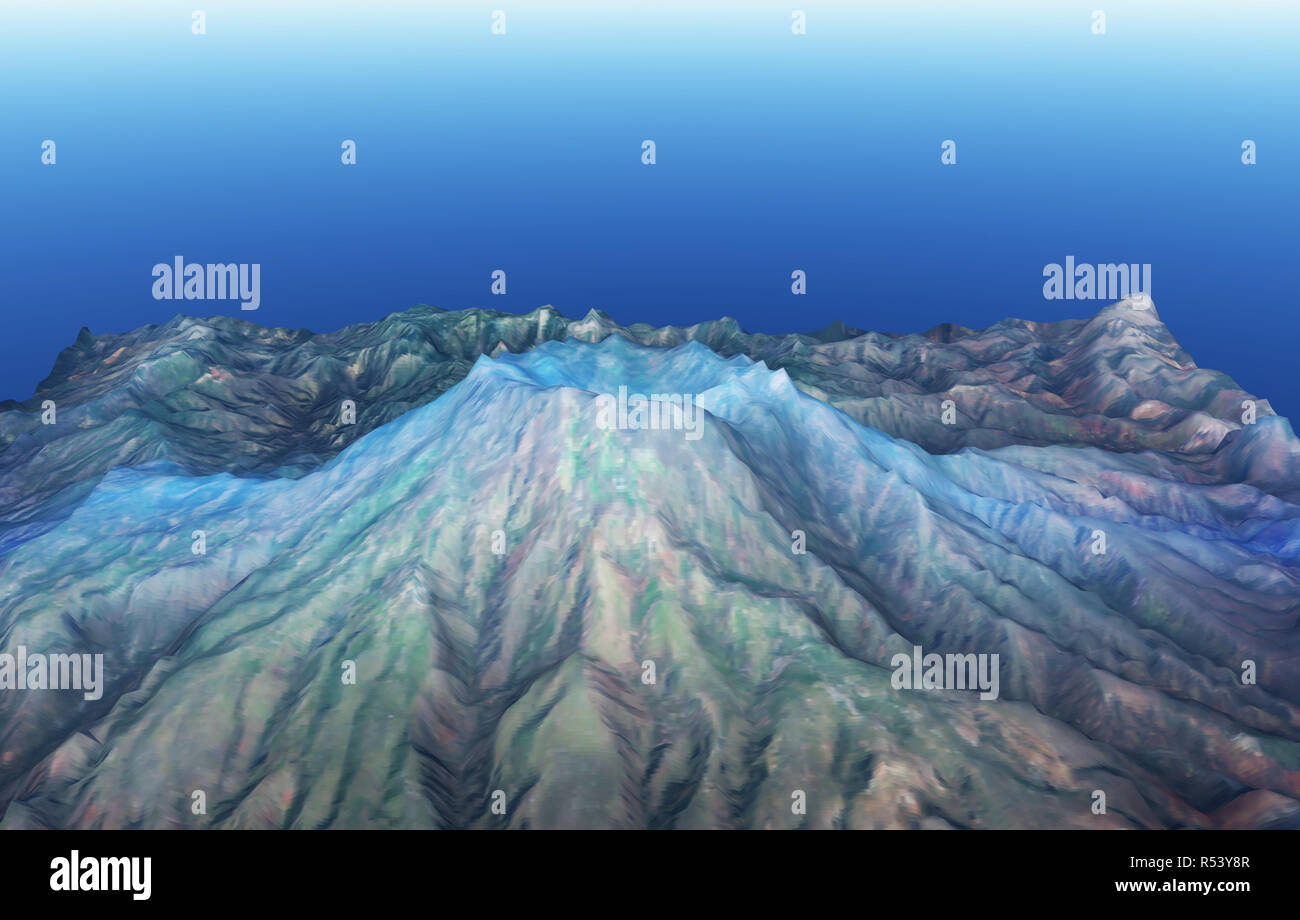 volcanic mountain with rugged slopes Stock Photo - Alamy