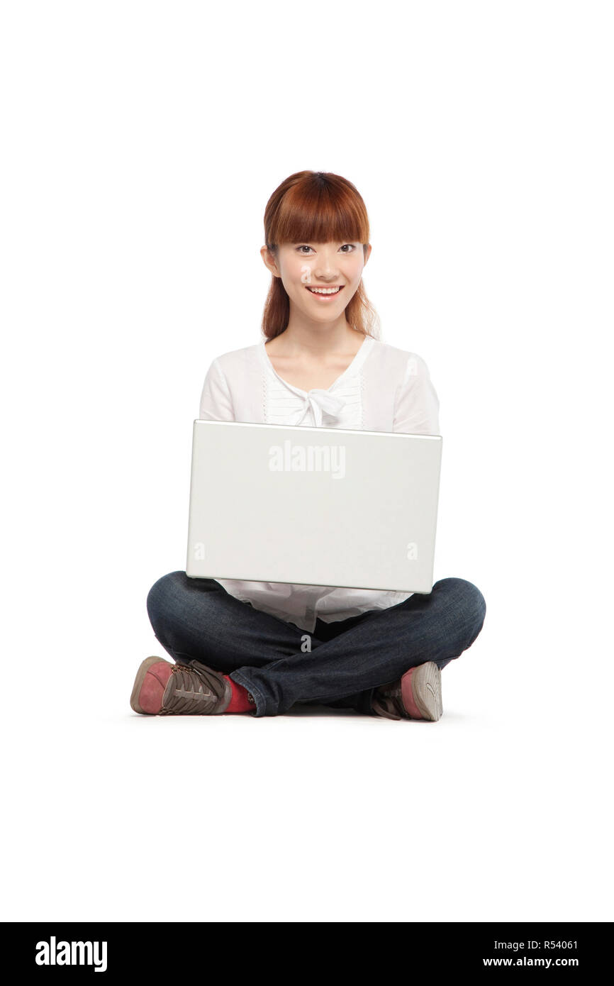 Indian person using a computer Cut Out Stock Images & Pictures - Alamy