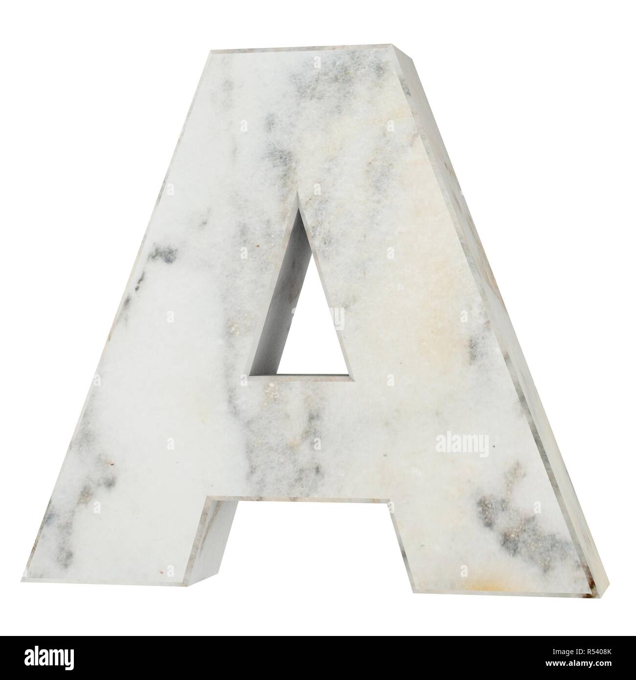 3d letter a white background stone hi-res stock photography and images ...