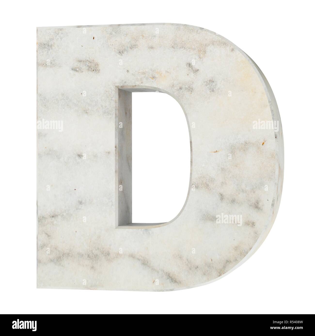 The Capital Letter - D from stone. 3D Render Illustration Stock Photo ...