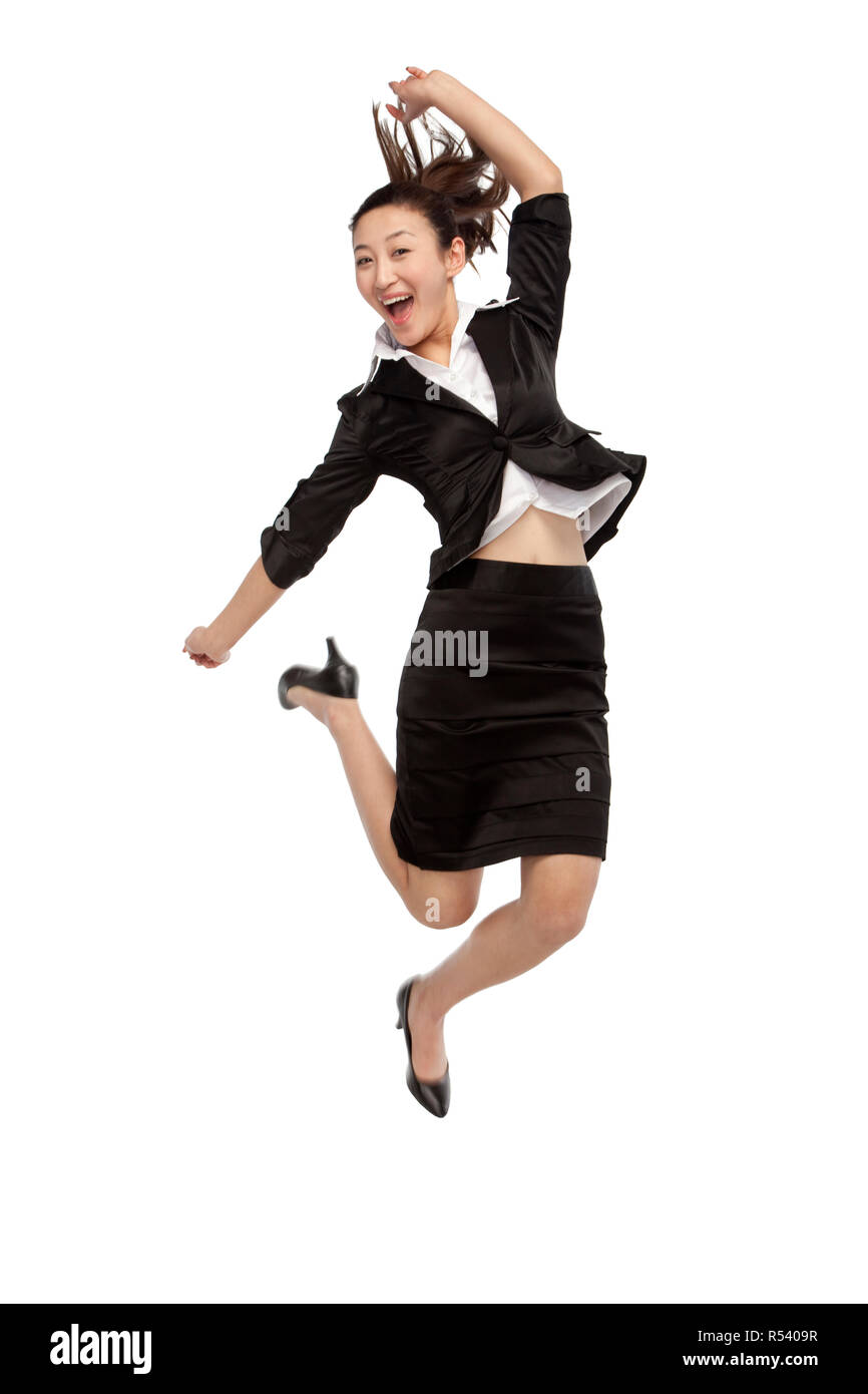 A jumping woman Stock Photo - Alamy