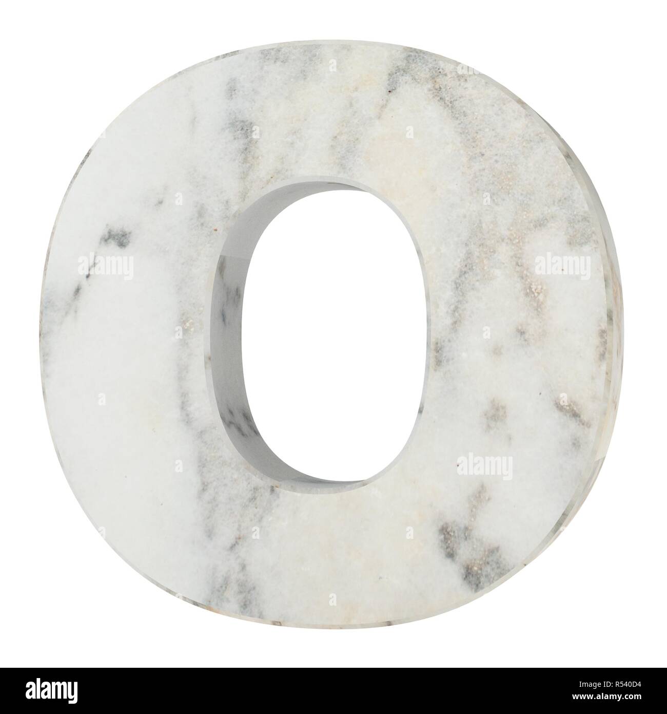 The Capital Letter - O from stone. 3D Render Illustration Stock Photo ...